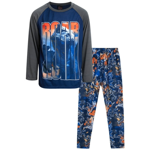 Quad Seven Boys' Pajama Set - 2 Piece Long Sleeve Sublimation Top and ...