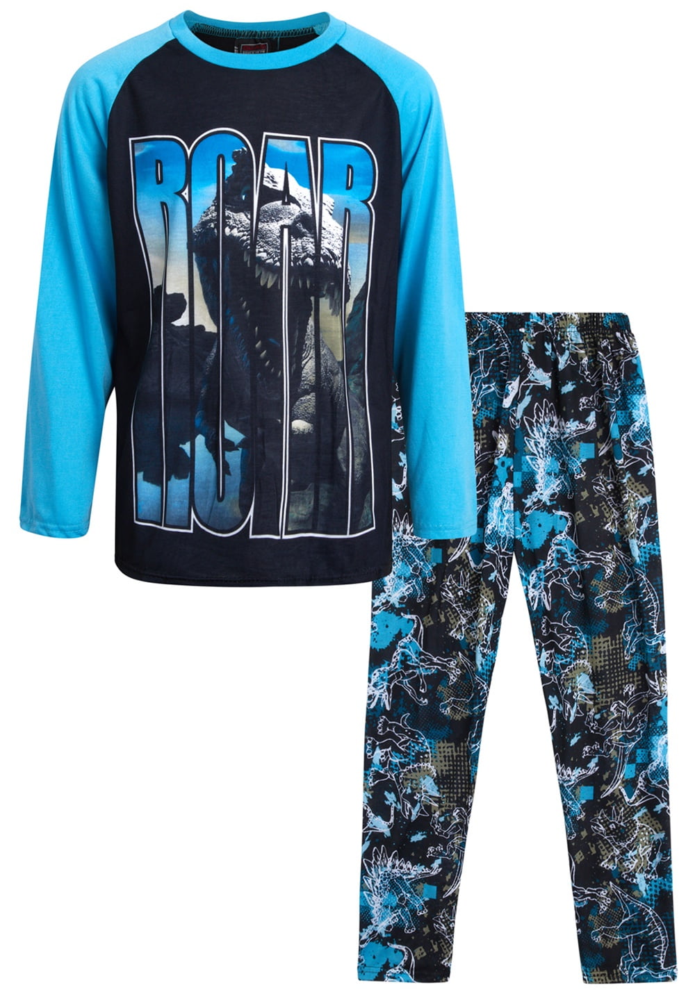 Quad Seven Boys' Pajama Set - 2 Piece Long Sleeve Sublimation Top and ...