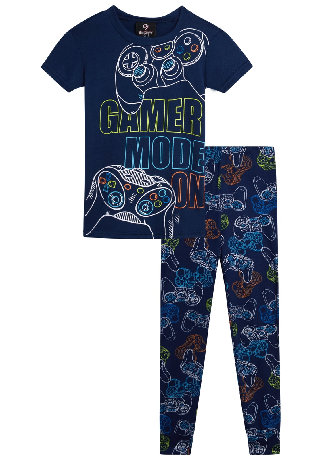 Quad Seven Boys' Pajama Set - 2 Piece Soft Stretch Hacci Pajama Top and Pants Set for Boys (4-12 ...