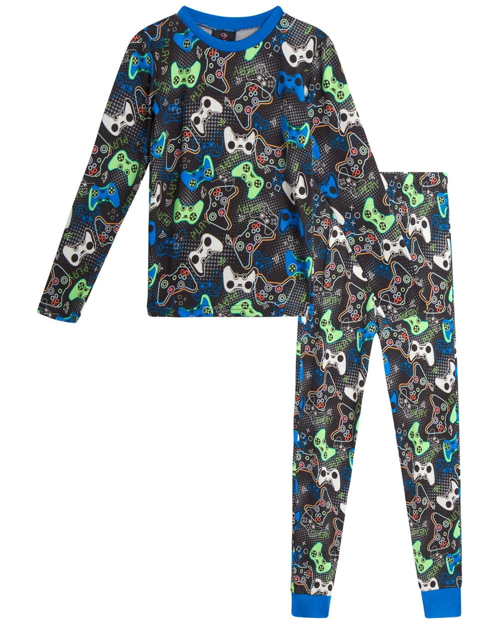 Quad Seven Boys' Pajama Set - 2 Piece Soft Stretch Hacci Pajama Top and ...