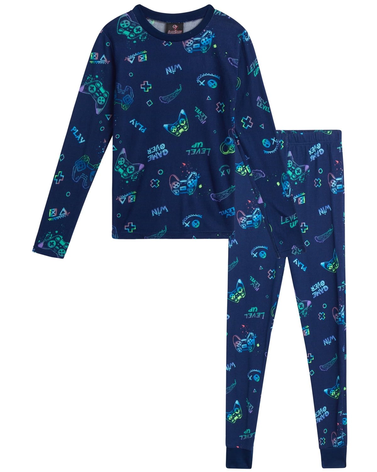 Quad Seven Boys' Pajama Set - 2 Piece Soft Stretch Hacci Pajama Top and ...
