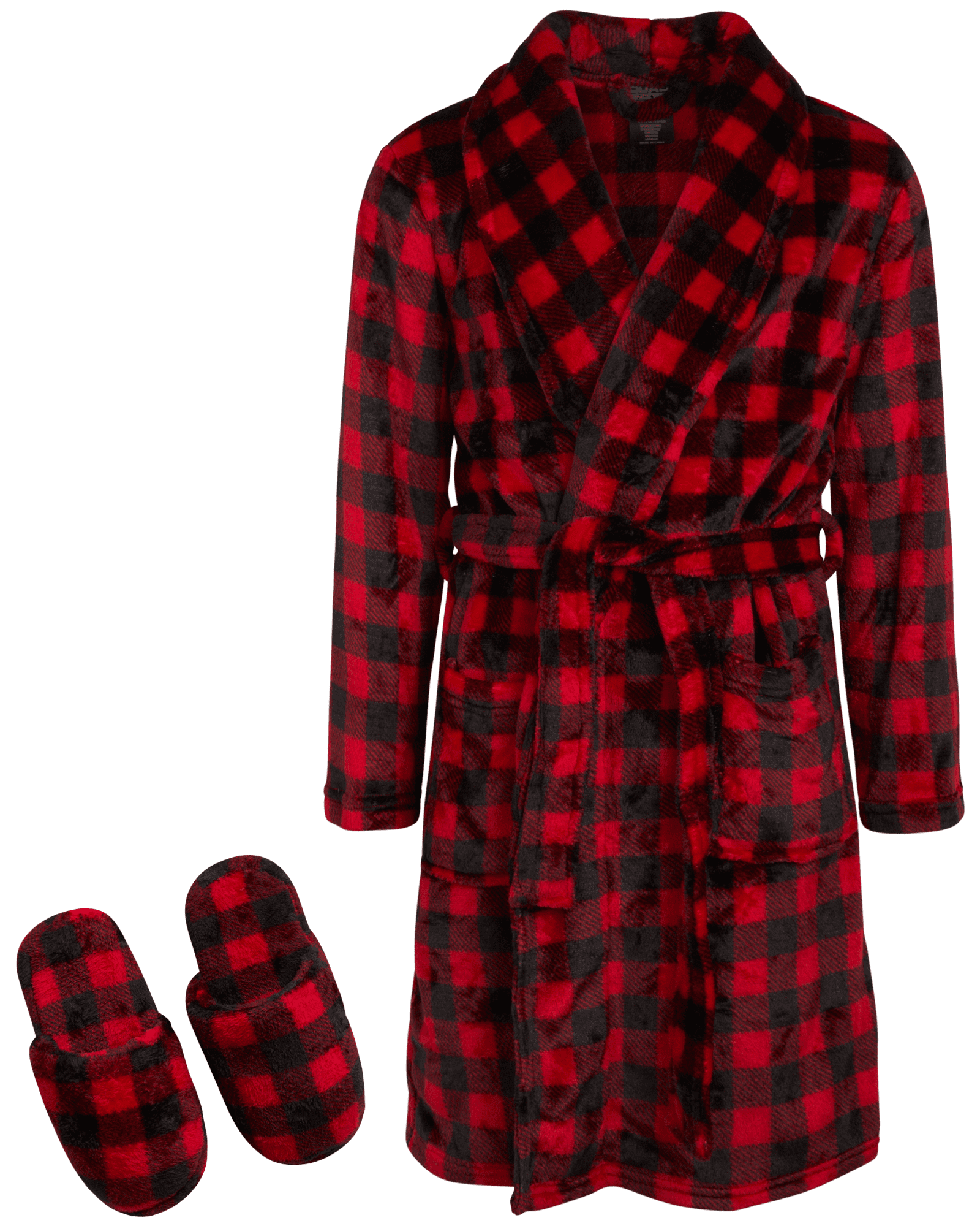 Quad Seven Boys' Big Bathrobe - Plush Flannel Fleece Robe with Fuzzy ...
