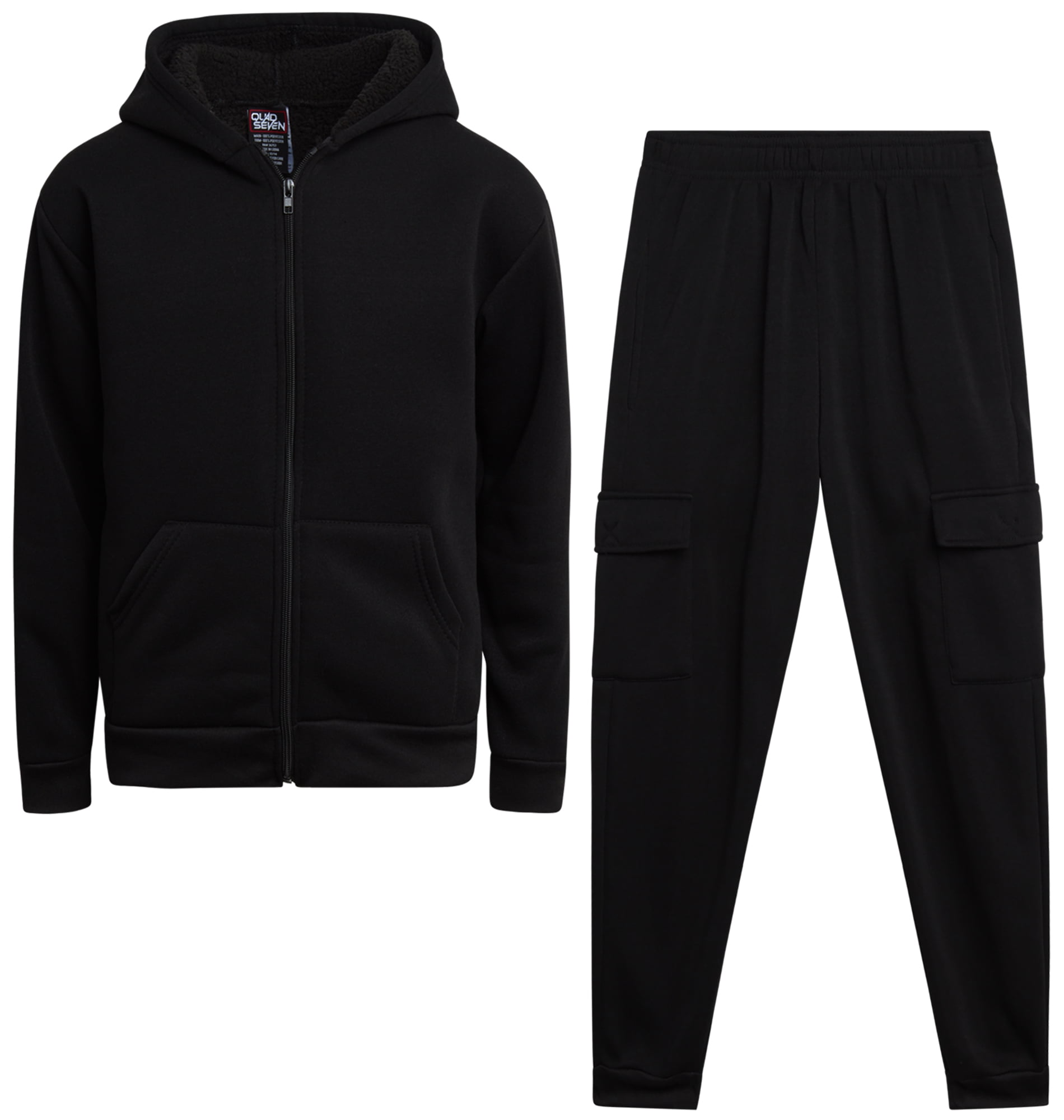 Quad Seven Boys' Sherpa Fleece Jogger Set - 2 Piece Fully Sherpa Lined ...