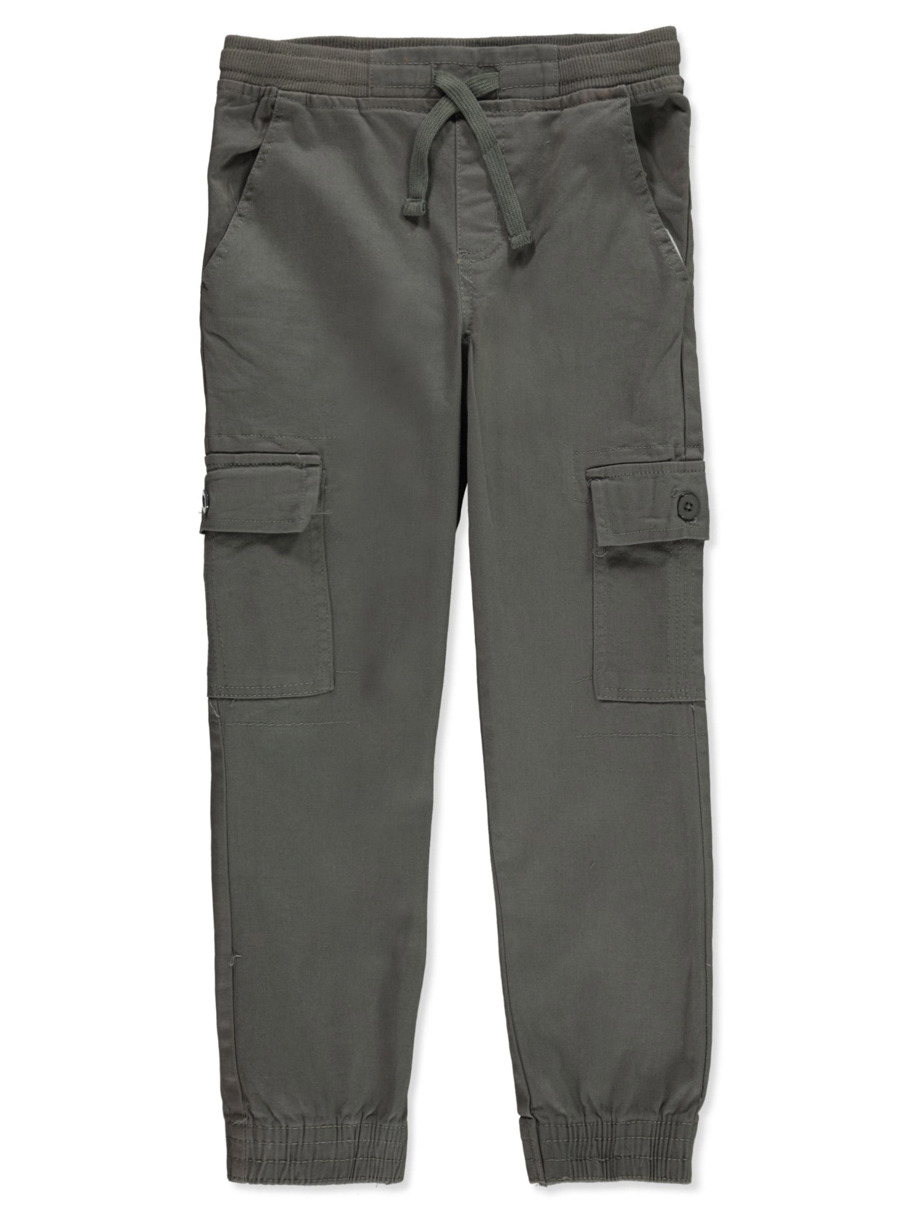 Quad Seven Boys' Stretch Twill Cargo Pants - charcoal gray, 16 (Big ...