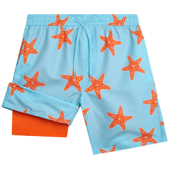 Quad Seven Boys Swim Trunks with Compression Liner - Quick Dry Swimming ...