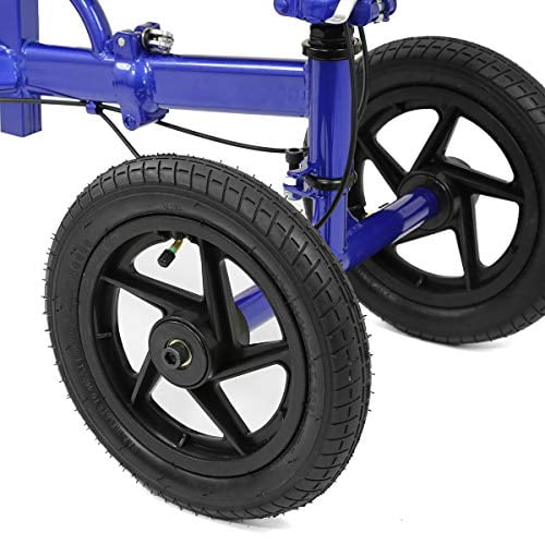 Quad All Terrain Foldable Medical Steerable Knee Walker Scooter, Blue ...