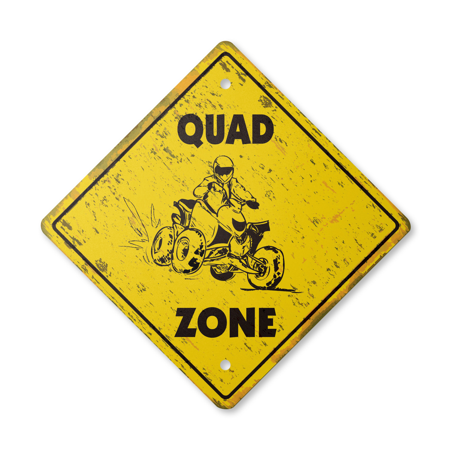 Quad Vintage Crossing Sign Zone Xing | Indoor/Outdoor Plastic | 17 ...