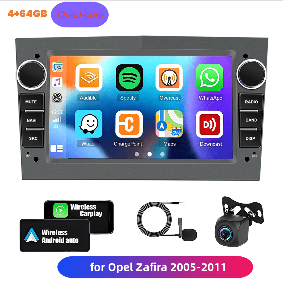 Quad-core 4+64GB 7-inch Android 15 Car Stereo Radio for Opel Zafira ...