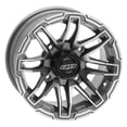 QuadBoss Stryker ATV UTV Black Wheel Rim 14x7 4+3 4/156 608467 ...