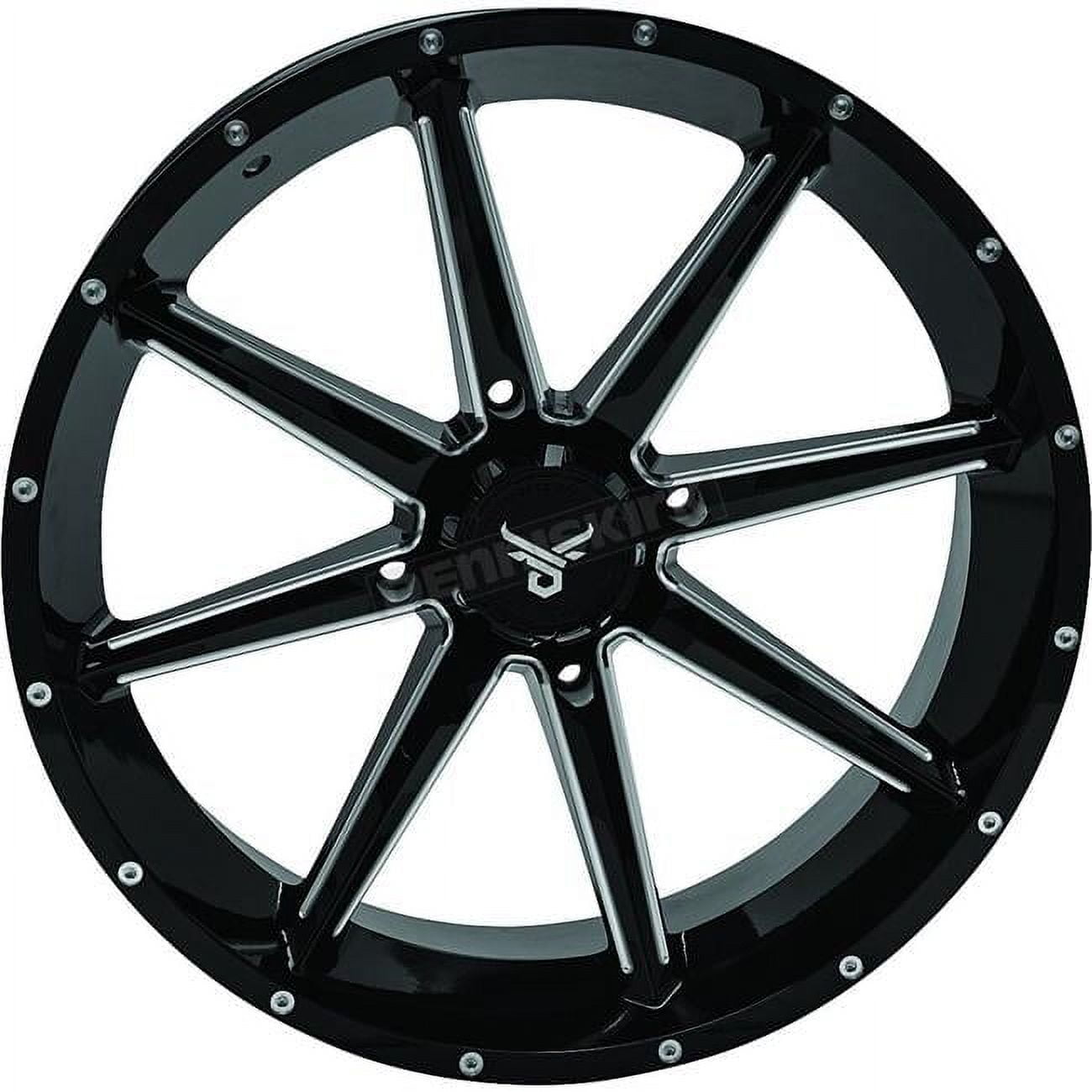 Quadboss Quad Boss Slicer Wheels 20X7, 4/156, 4+3 Gloss Black/Machined ...