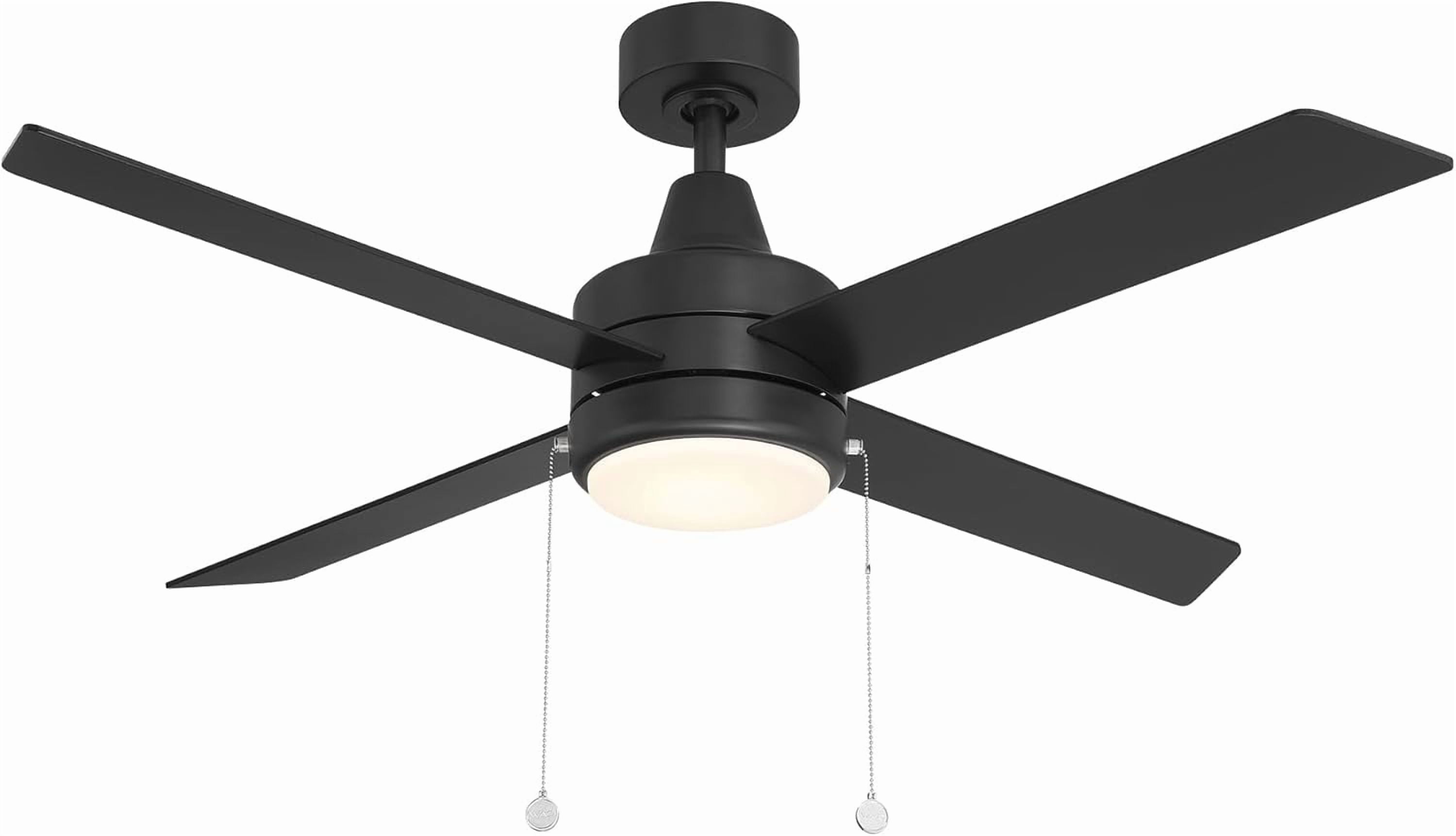 Quade Indoor or Outdoor 4-Blade 52in Pull Chain Ceiling Fan in Matte ...