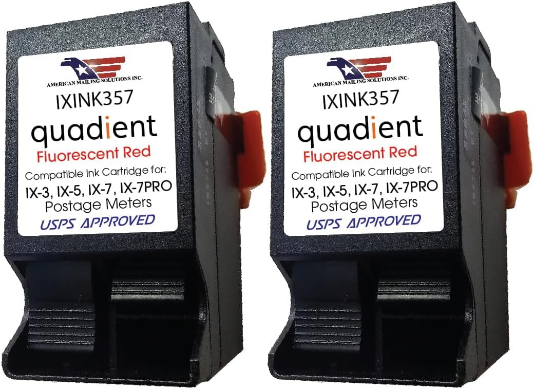 Quadient IXINK357 | 2-Pack | Red Replacement Ink Cartridge - Walmart.com