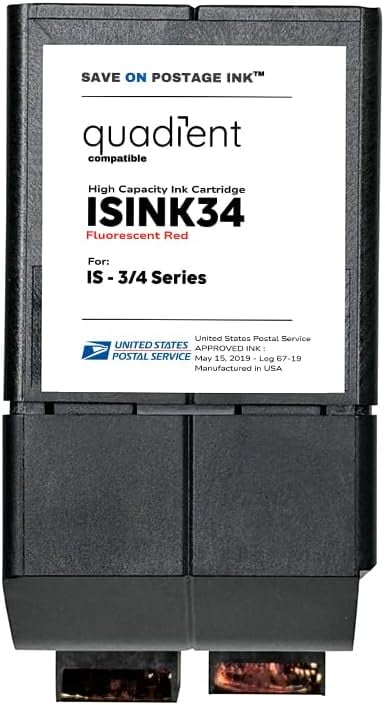 Quadient USPS-Certified ISINK34 Red Ink Cartridge | Print Supplies ...