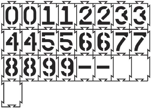 Quadra-Lock Interlocking Number Stencils | 8 inch Stencil Numbers ...