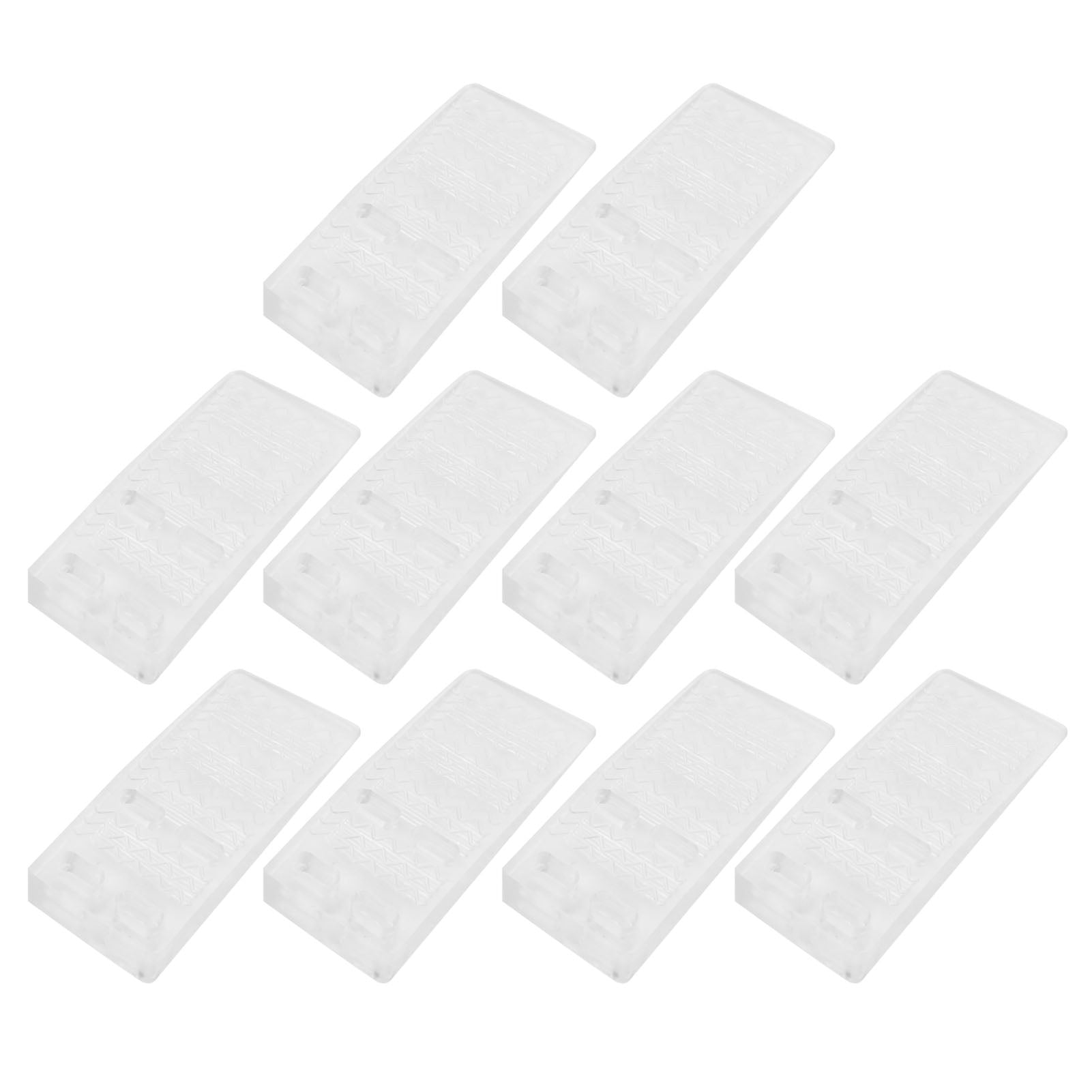 Quadrate Door Stoppers, 10 Pcs Transparent Stackable Hollow Design Door ...