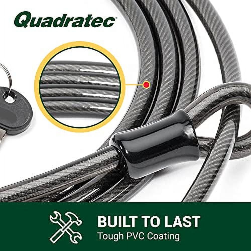 Quadratec 12' Locking Bike Cable with Threaded Hitch Pin Lock - Lock ...