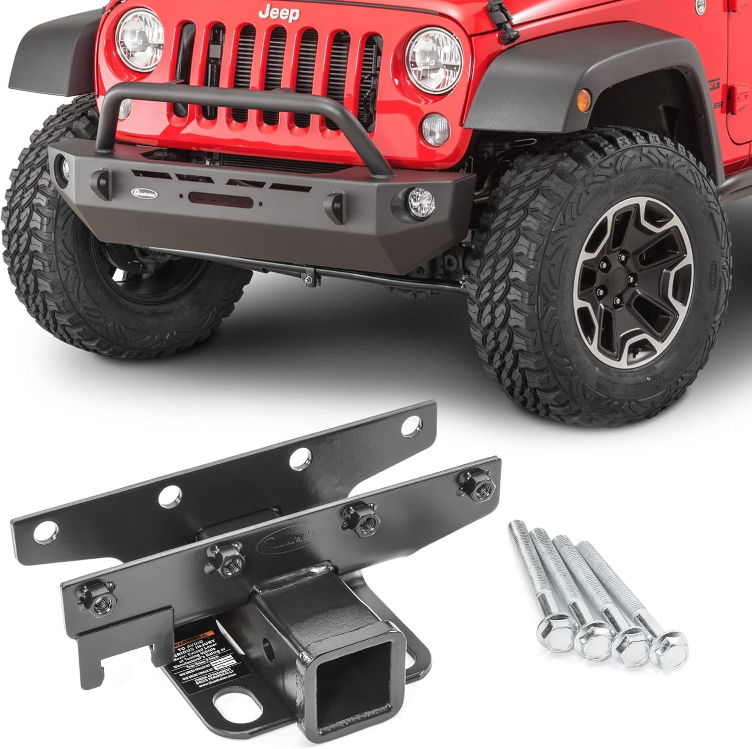 Quadratec Premium 2” Receiver Hitch - Fits Jeep Wrangler 2007-2018 JK 2 ...
