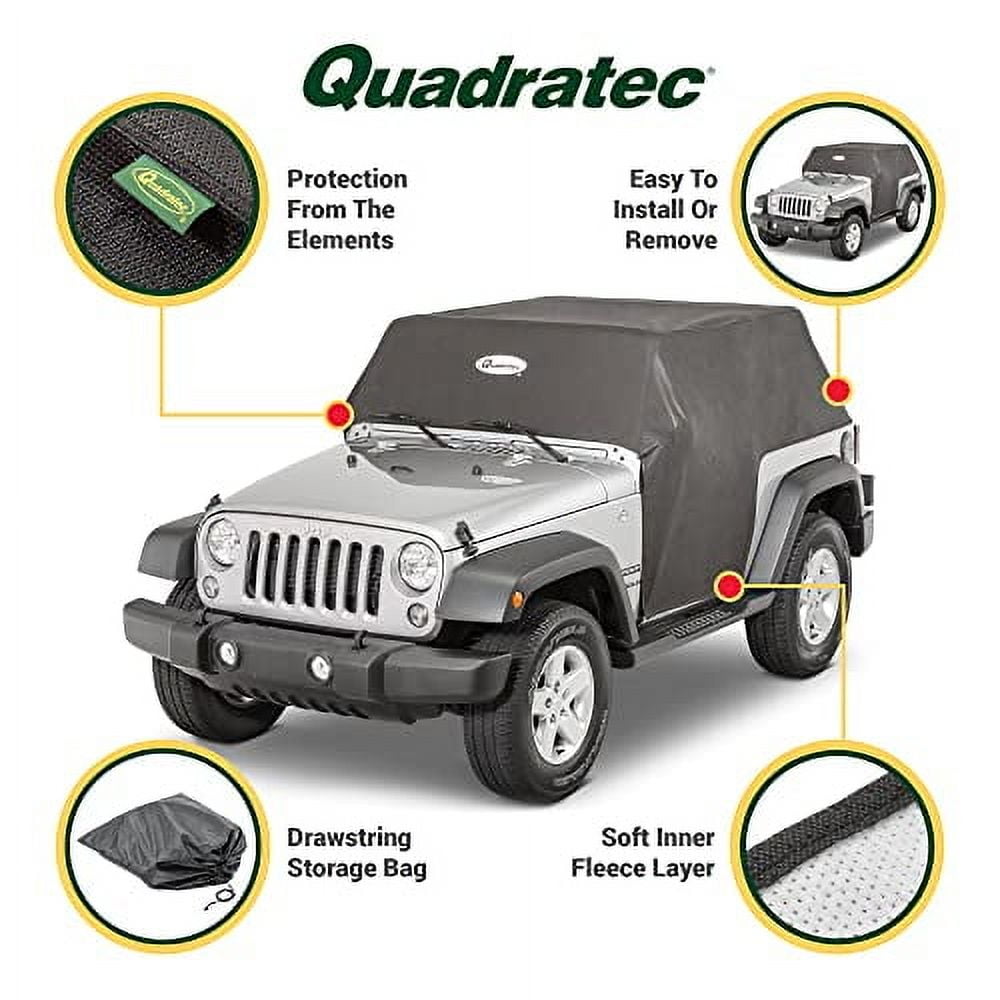 Quadratec Softbond 5-Layer Cab Cover - Fits Jeep Wrangler JK 2007-2018 ...