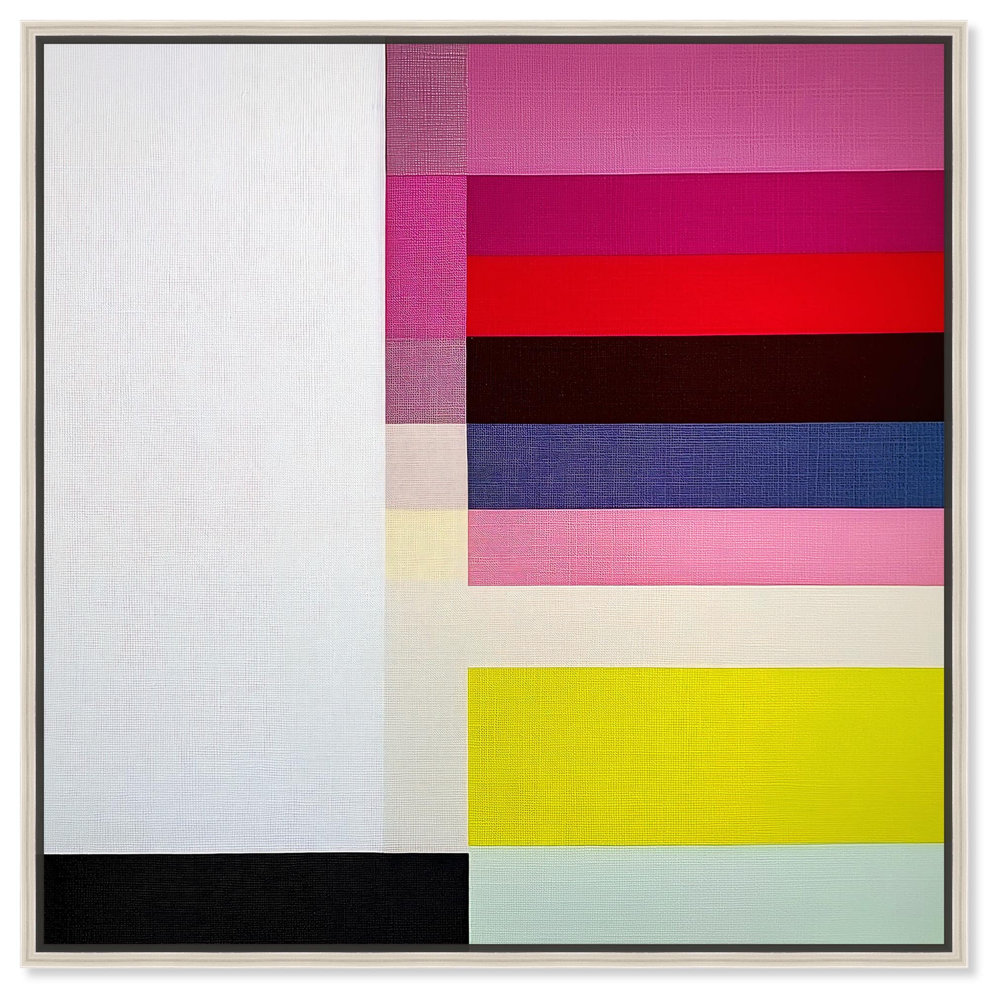 Quadratic Composition Canvas Modern Geometric Art by Art Remedy, Silver ...