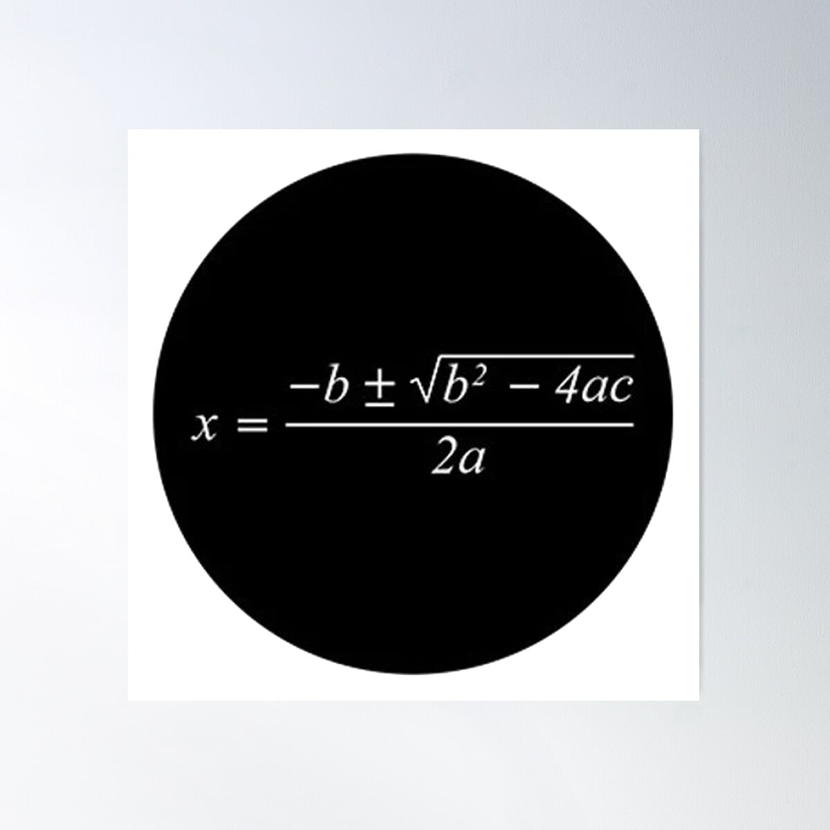 Quadratic Formula Classroom Math Poster Wall Art, Modern Wall Decor For ...