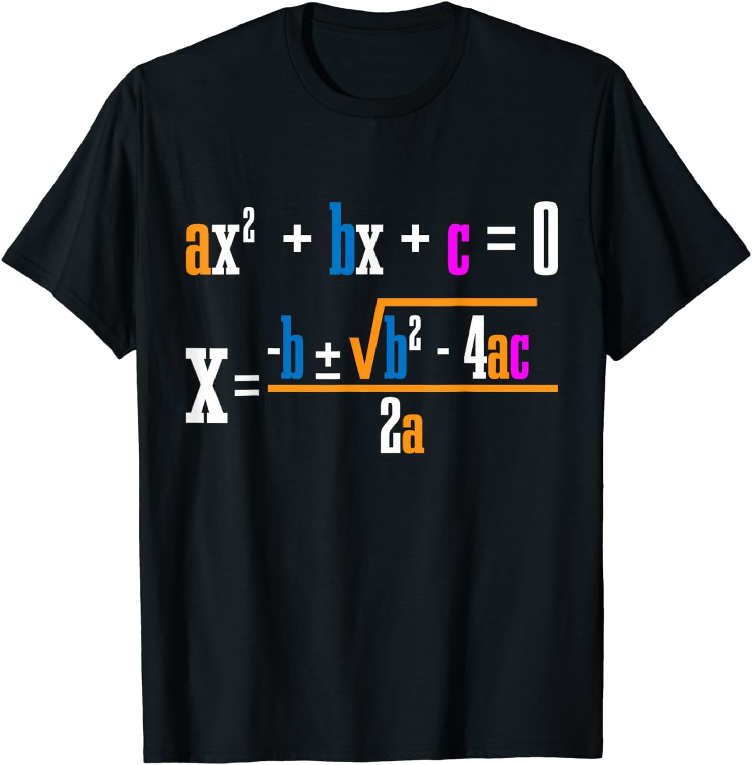 Quadratic Formula For Math Class ------ T-Shirt - Walmart.com