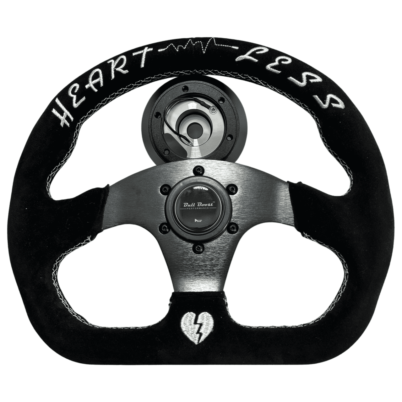Quadro Flat Suede Steering Wheel + Short Hub Adapter Kit For Toyota ...