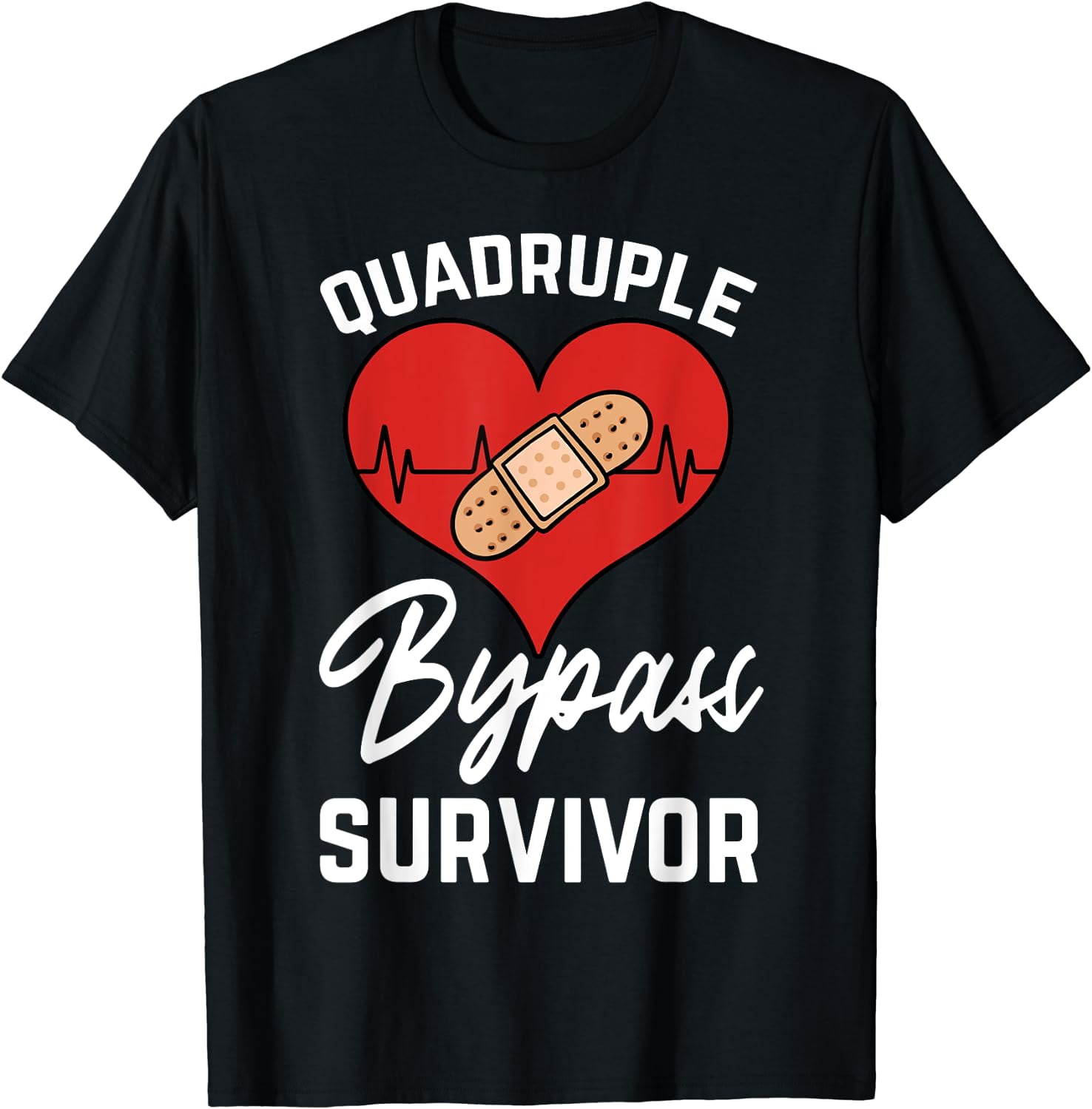 Quadruple Bypass Survivor Coronary Artery Heart Surgery T-Shirt - Walmart.com