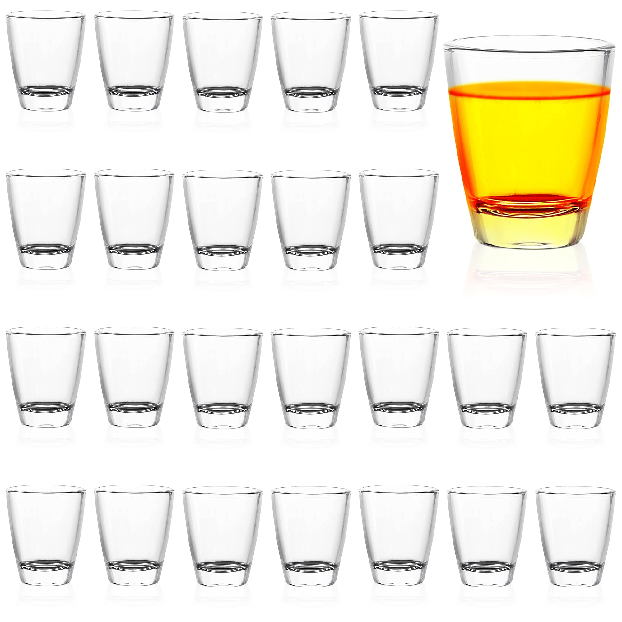 Quaffer Mini Shot Glass (Set of 24) – Elegant Classic Shot Glasses 30ml ...