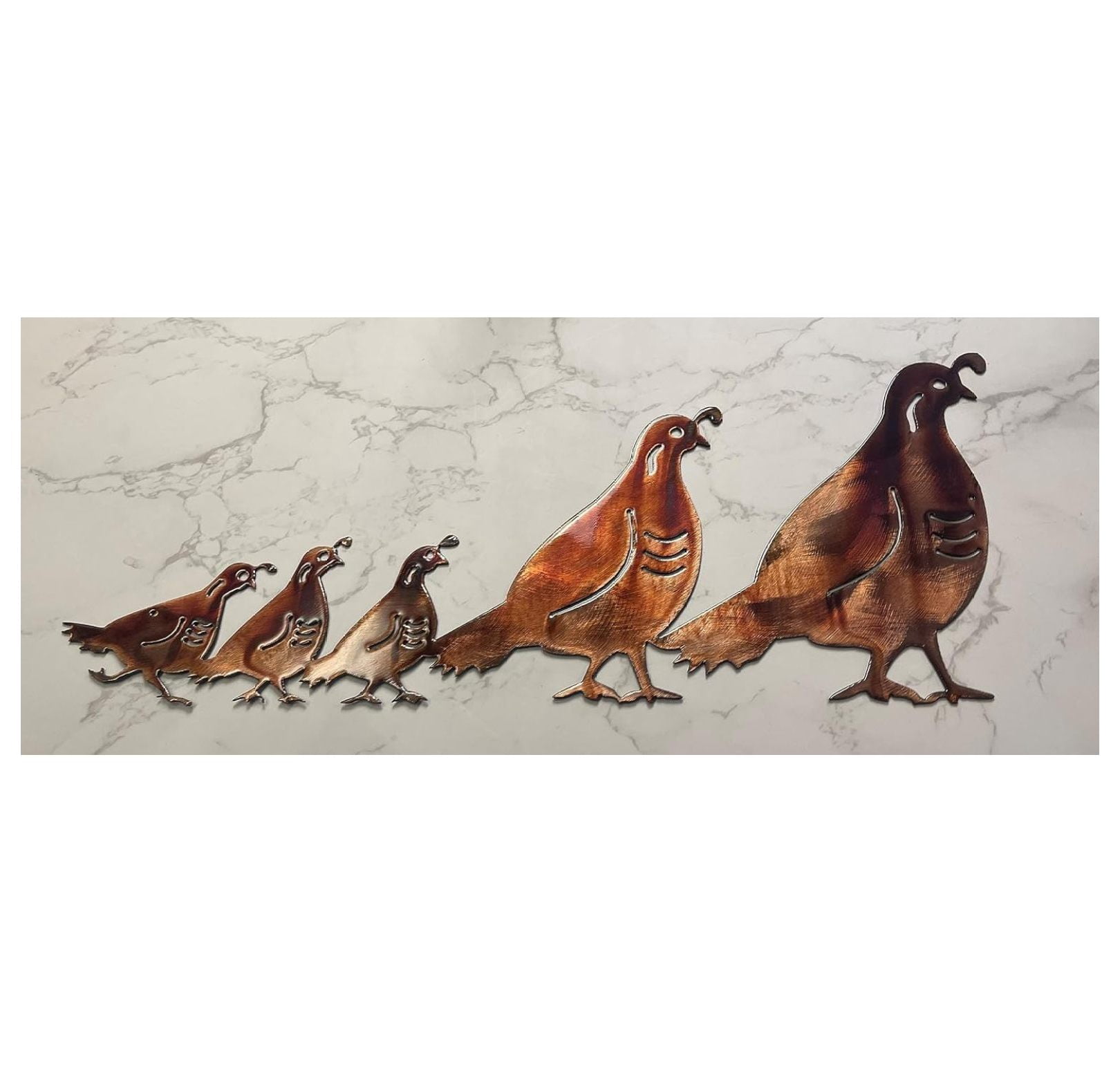 Quail Family Metal Wall Art Accent 17" wide - Walmart.com