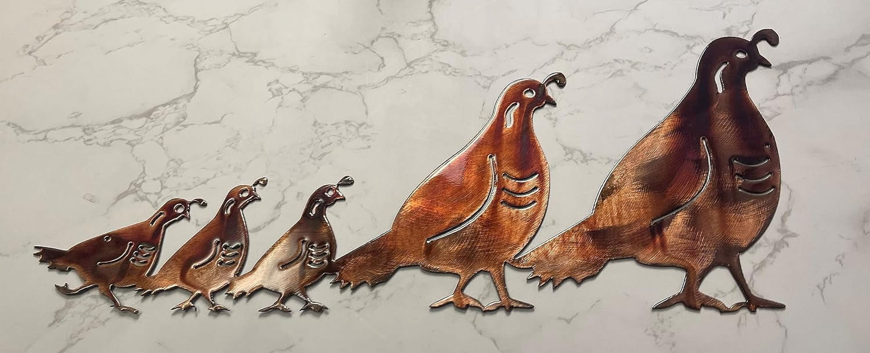 Quail Family Metal Wall Art Accent 17" wide - Walmart.com