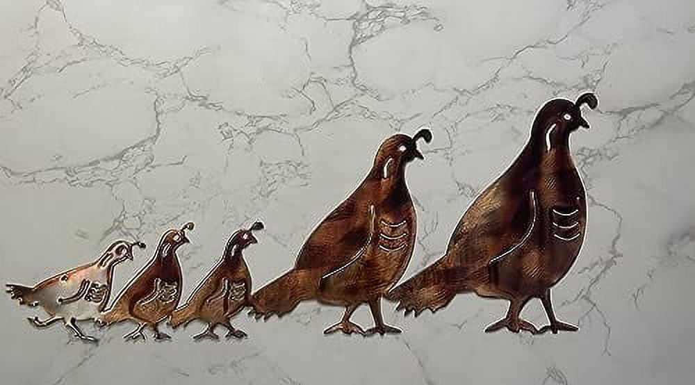 Quail Family Metal Wall Art Accent 17" wide - Walmart.com