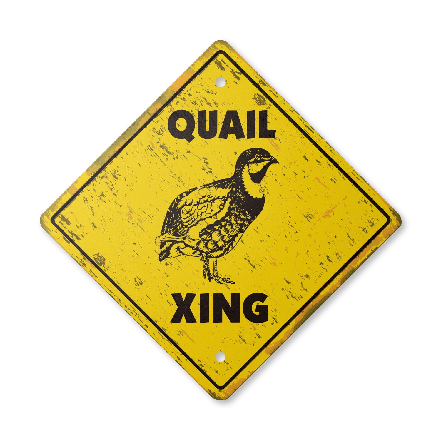Quail Vintage Crossing Sign Zone Xing | Indoor/Outdoor Plastic | 17 ...