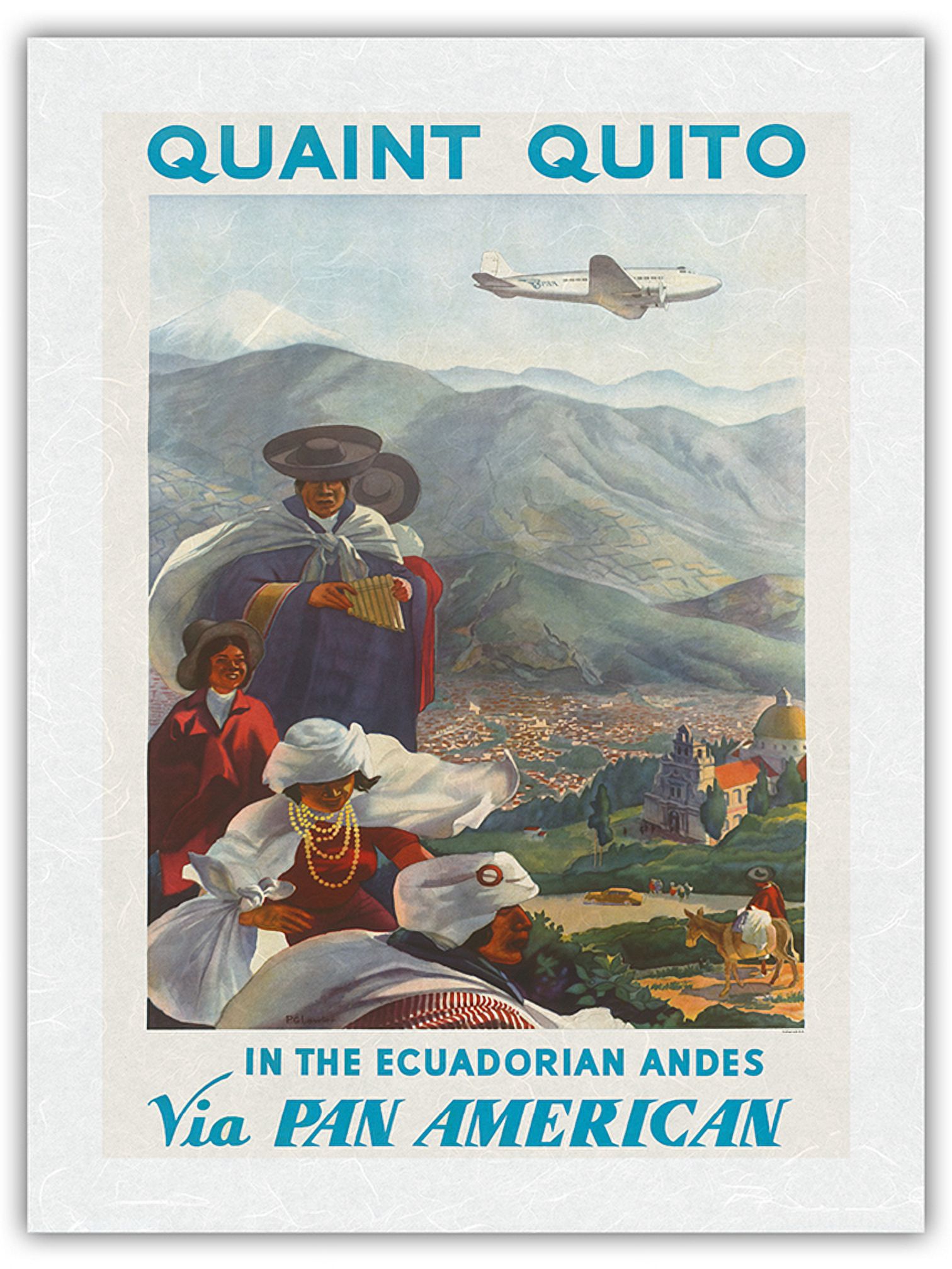 Quaint Quito - Ecuadorian Andes - Pan American Airways - Vintage ...