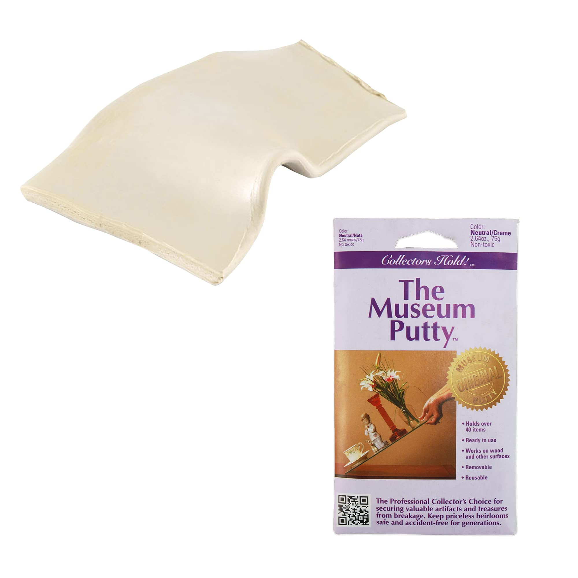 Quake Hold Museum Putty 2.64 oz - Reusable, Non-Toxic, Bonding Tacky ...