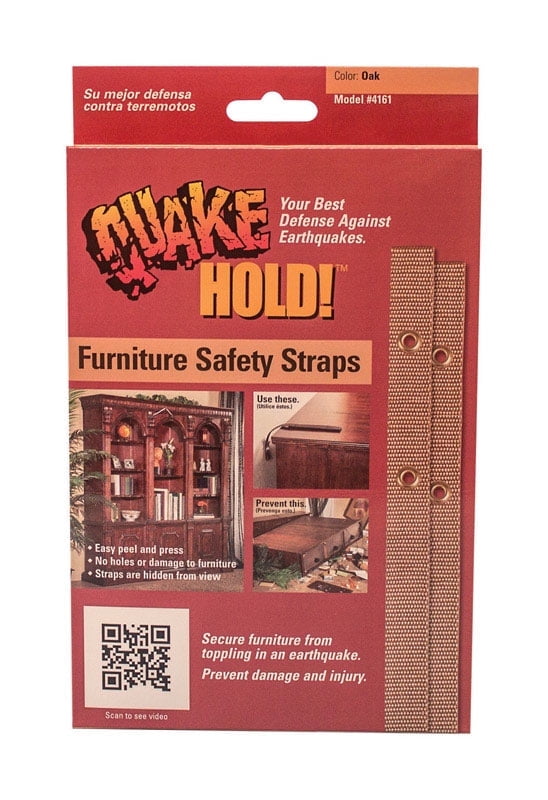 QuakeHOLD! 4161 Oak Furniture Safety Strap, by Ready America - Walmart.com