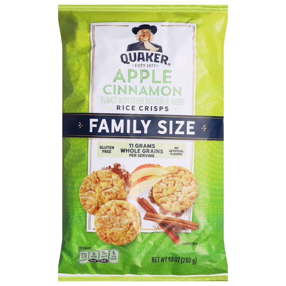 Quaker Apple Cinnamon Rice Crisps, 9.8 oz (Package May Vary) - Walmart.com