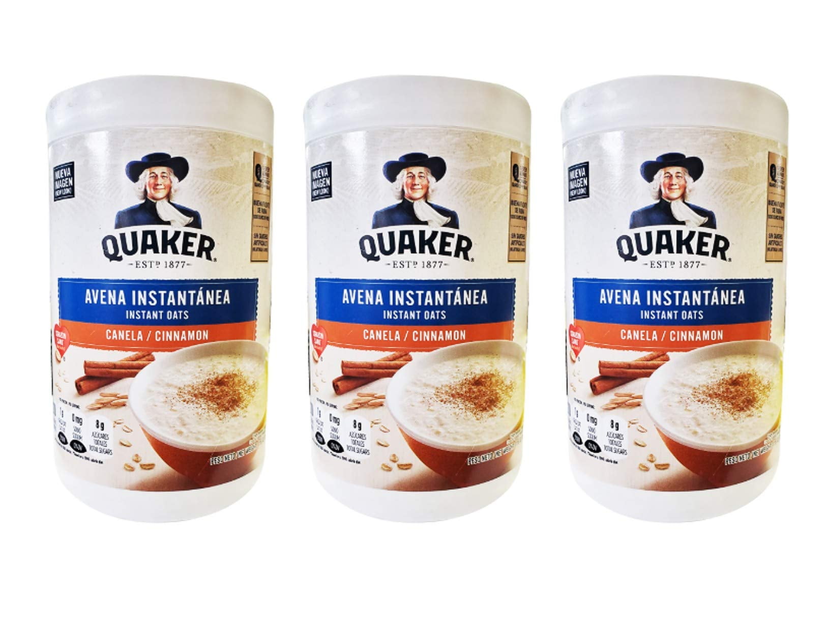 Quaker Avena Instantanea Instant Oats with Cinnamon, (3 Pack, Total of ...