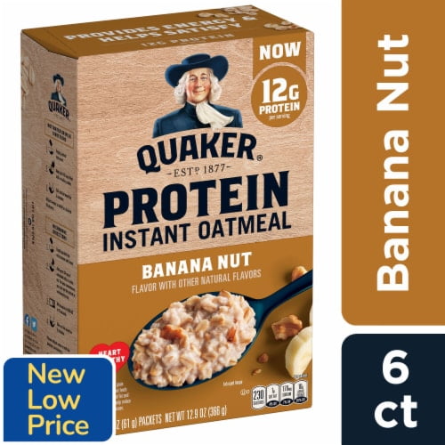 2X - Quaker Banana Nut Protein Instant Oatmeal - Walmart.com