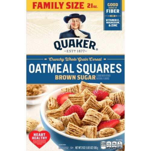 Quaker Brown Sugar Oatmeal Squares Cereal - Walmart.com