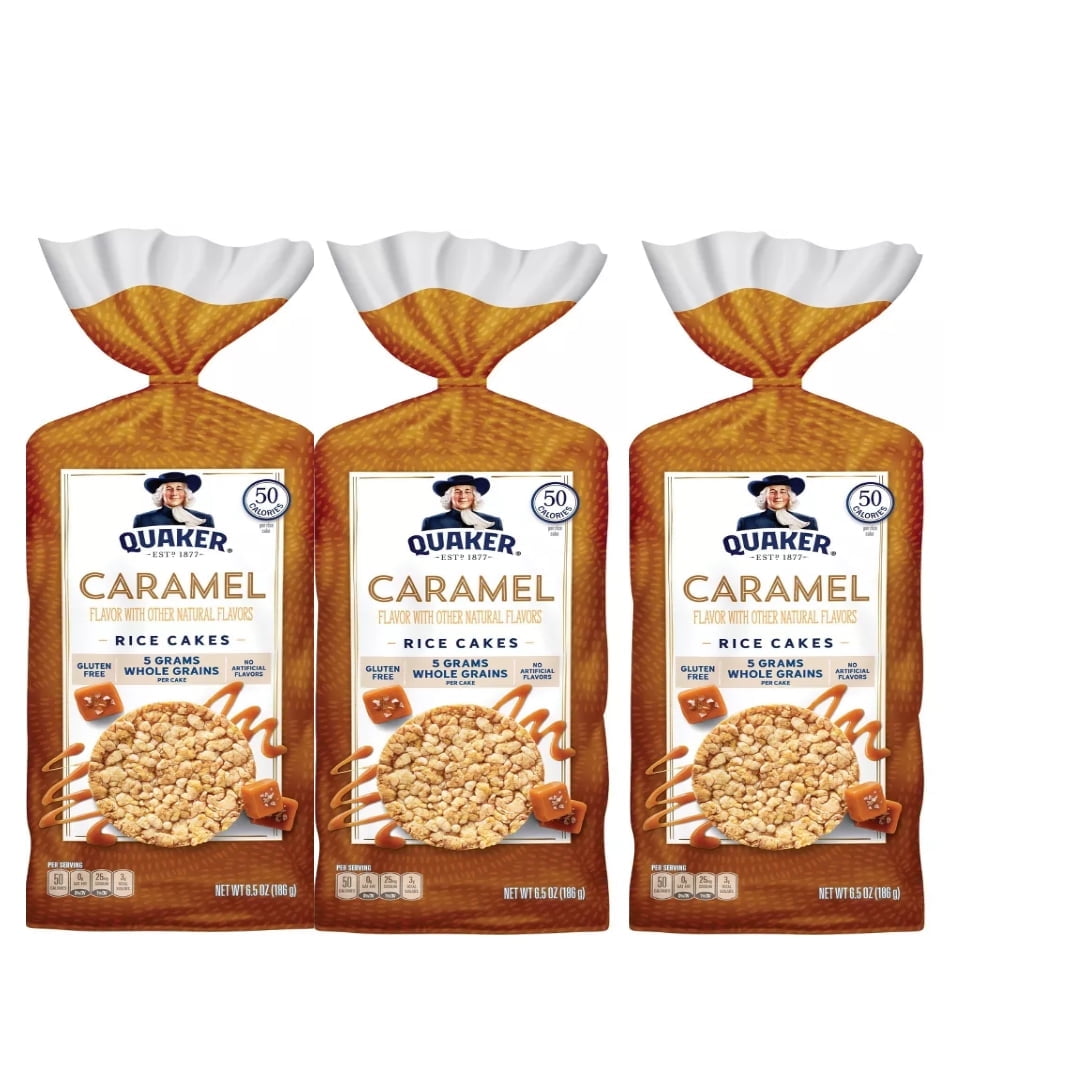 Quaker Caramel Corn Gluten Free Rice Cakes - 6.5oz pack of 3 - Walmart.com