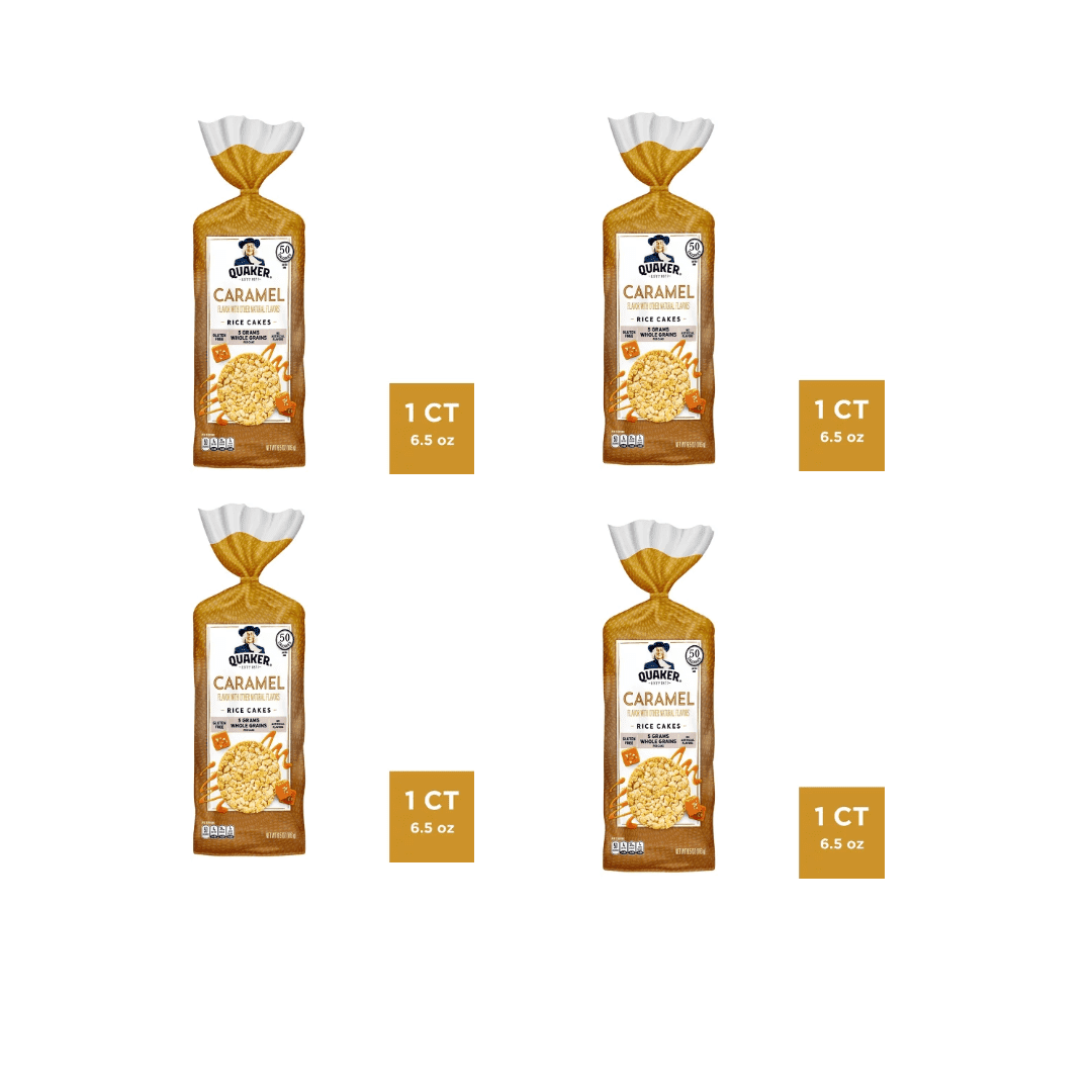 Quaker Caramel Gluten Free Large Rice Cakes - 6.5oz (Pack of 4) Low ...
