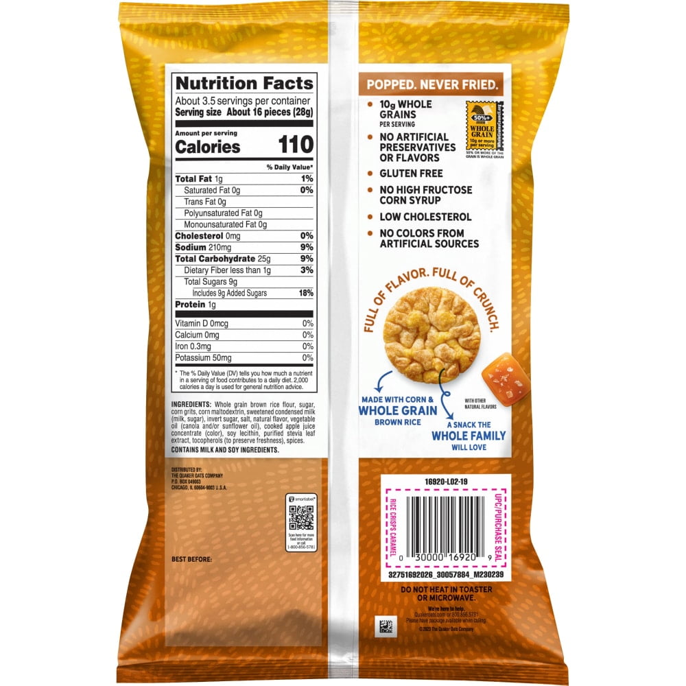 Quaker Caramel Rice Crisps - 3.52 oz - Pack of 2 - Walmart.com