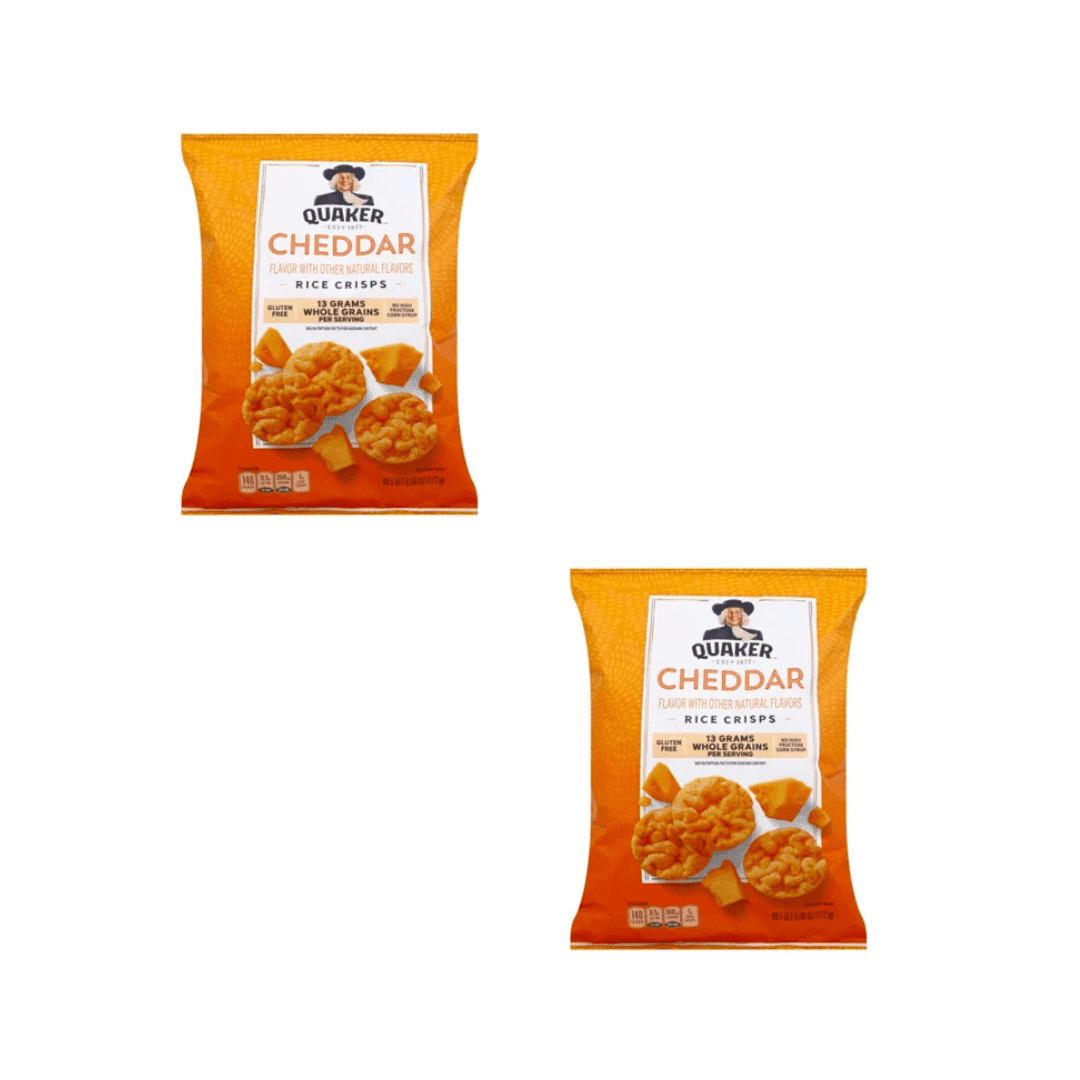 Quaker Cheddar Rice Crisps 6.06oz (Pack of 2) Low calorie rice cakes ...