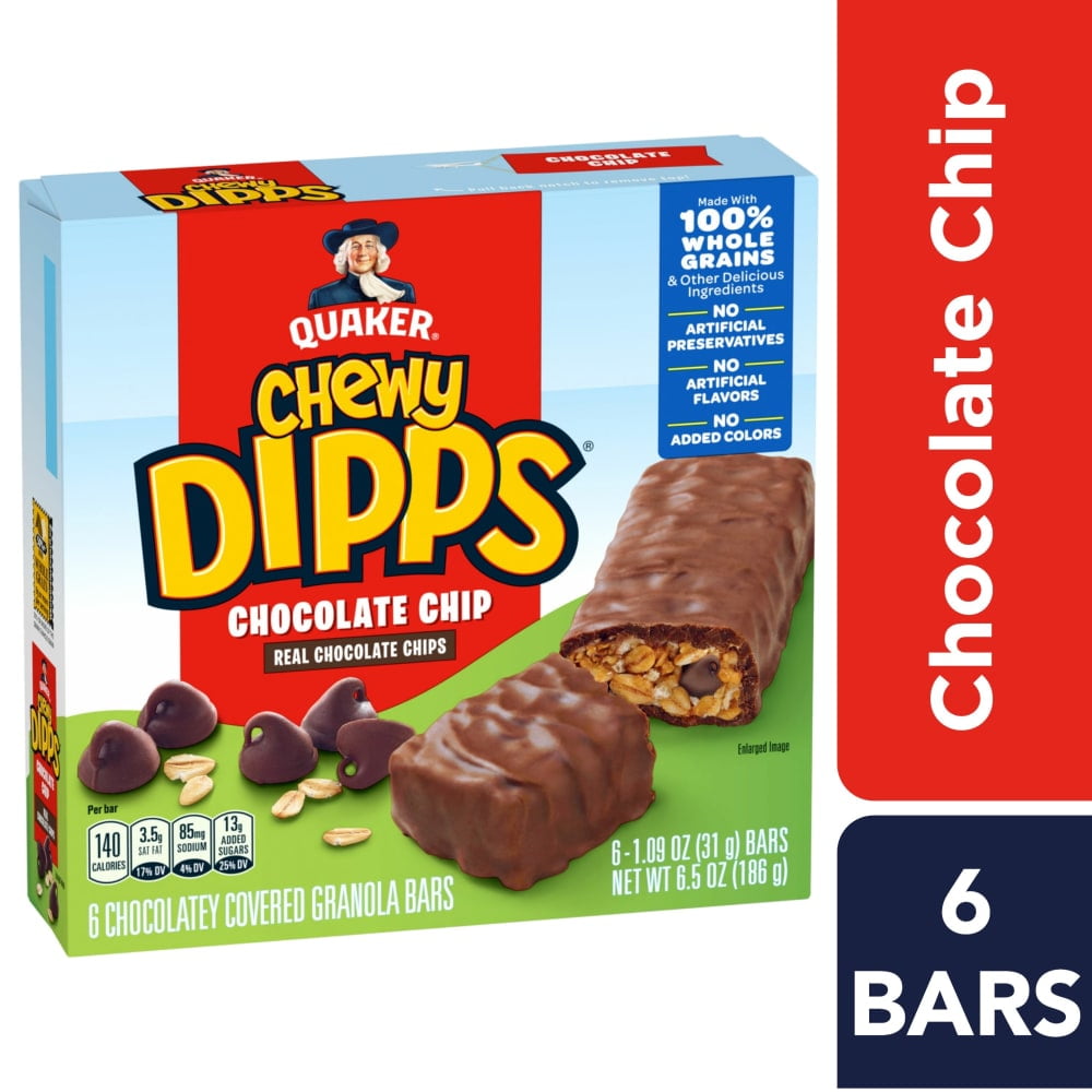 Quaker Chewy® Dipps Chocolate Chip Granola Bars - Walmart.com