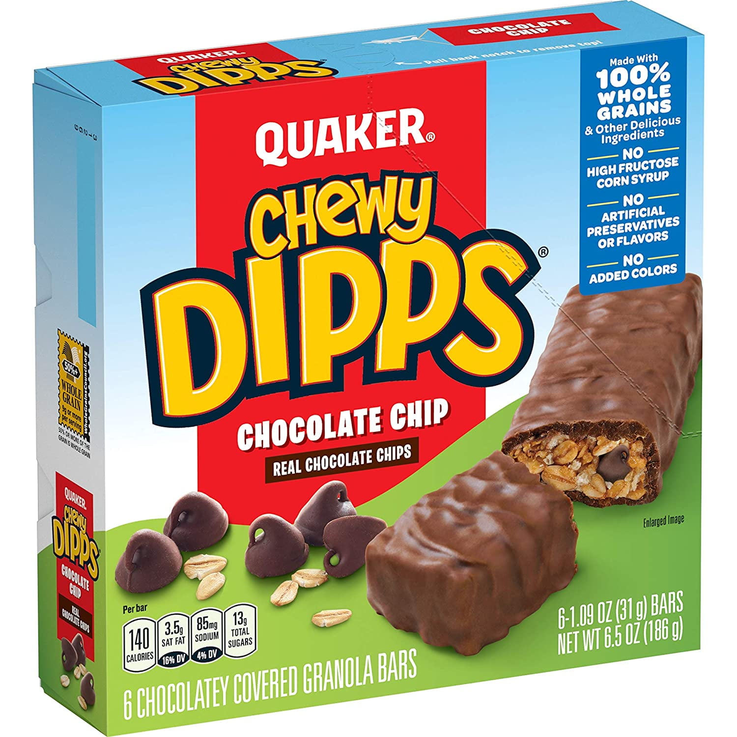 Quaker Chewy Dipps Chocolate Chips, 1.09 Oz, 6 Ct ( pack of 2 ...