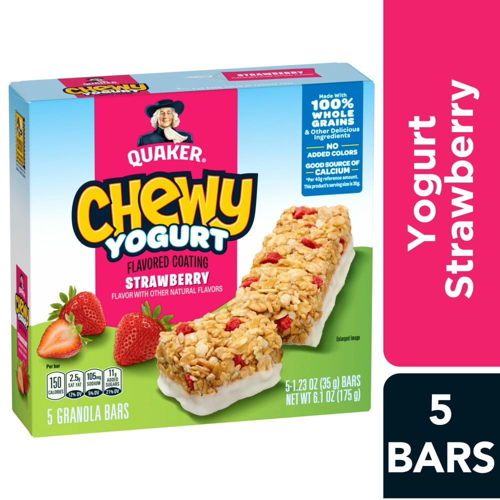 Quaker® Chewy Yogurt Strawberry Granola Bars - Walmart.com