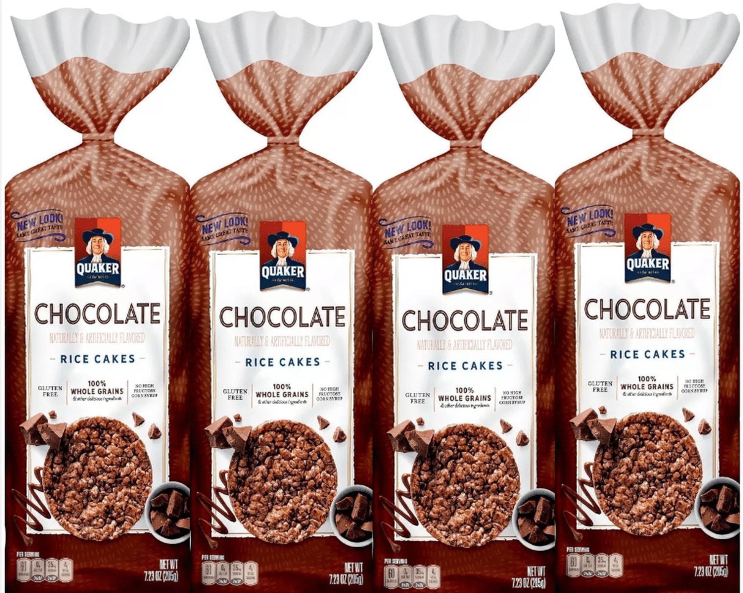 Quaker Chocolate Crunch Large Rice - Cakes 7.23oz pack of 4 - Walmart.com