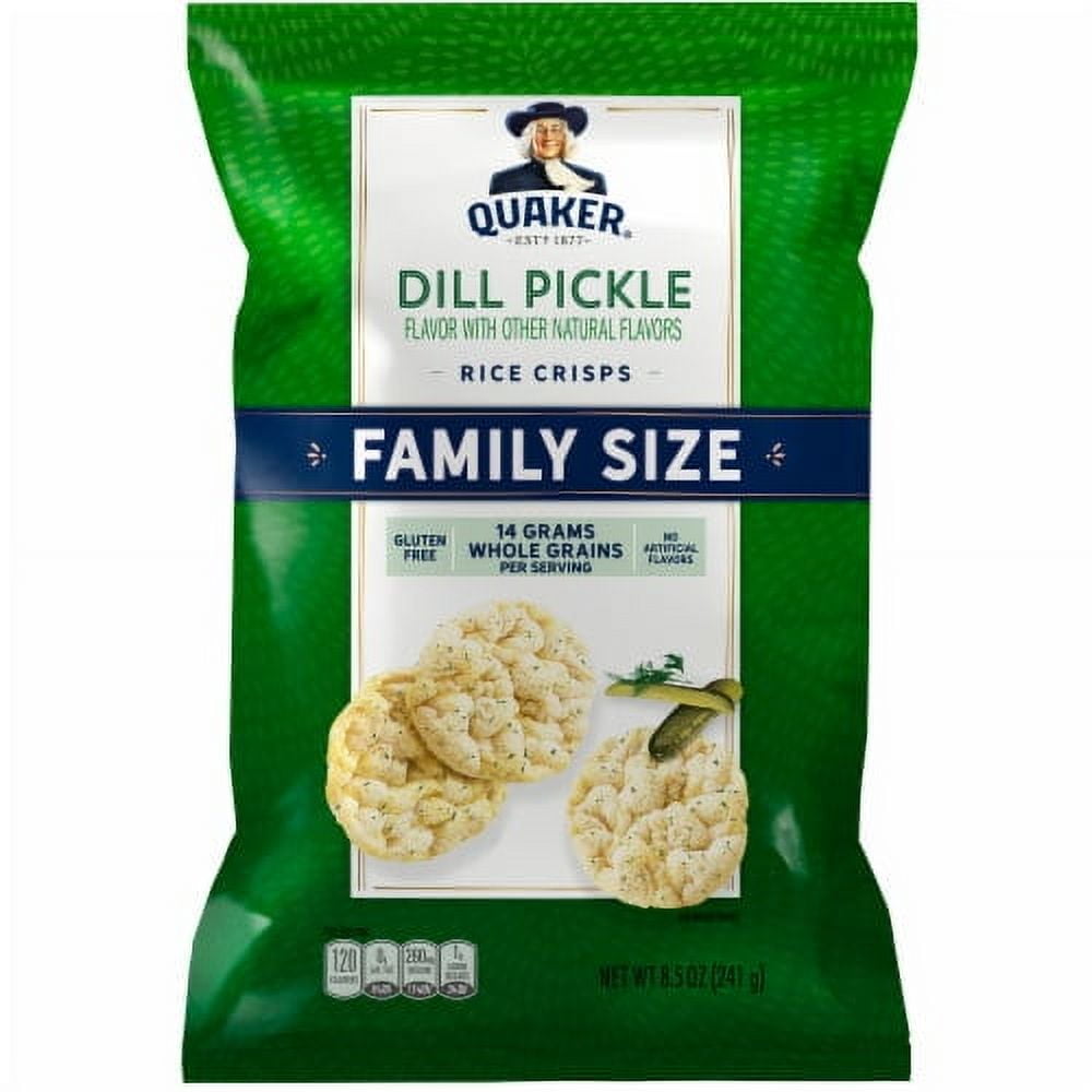 Quaker Dill Pickle Rice Crisps 8.5 oz Gluten-Free Snack with Rice Chips ...