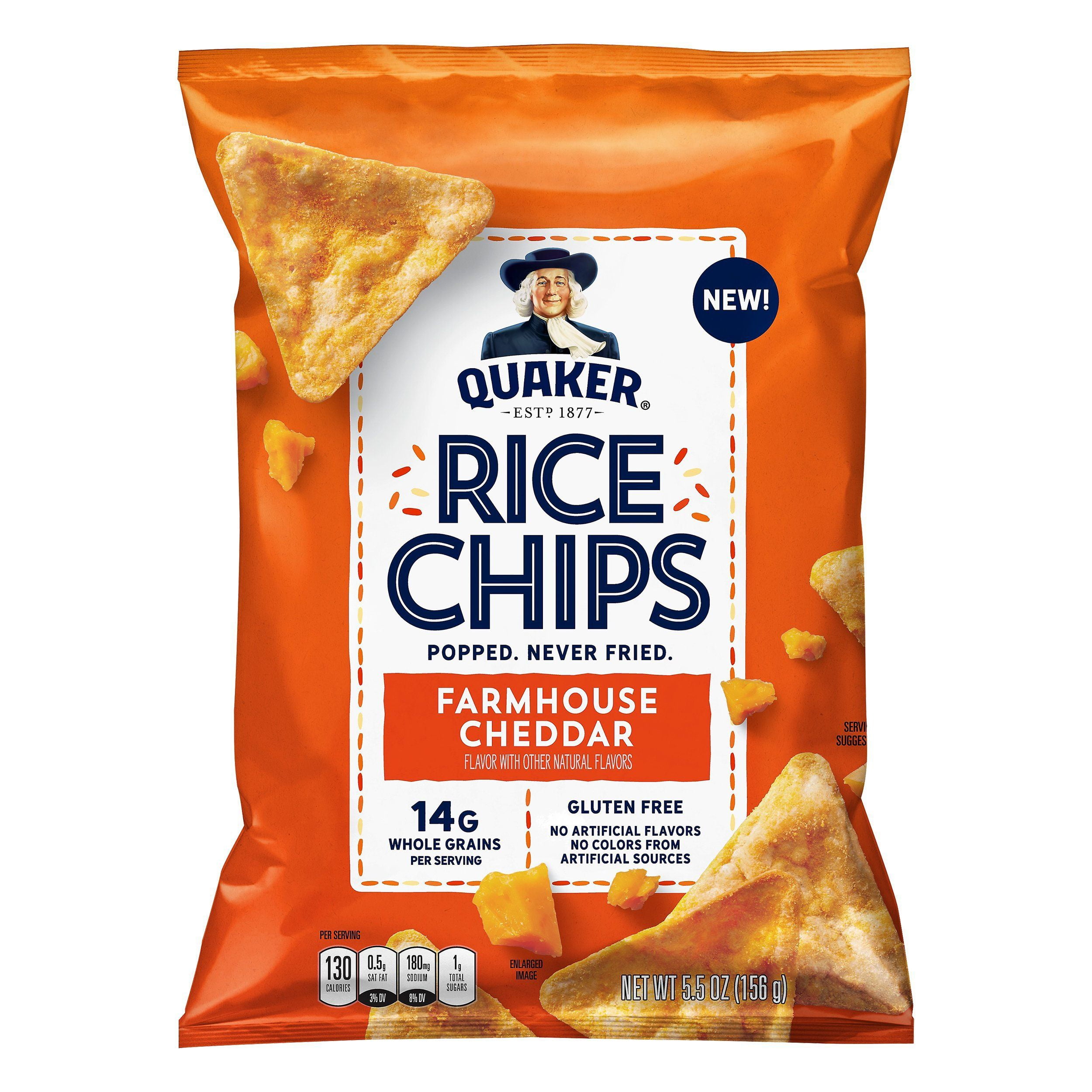 Quaker Farmhouse Cheddar Rice Chips - 5.5 oz Packaging may vary ...