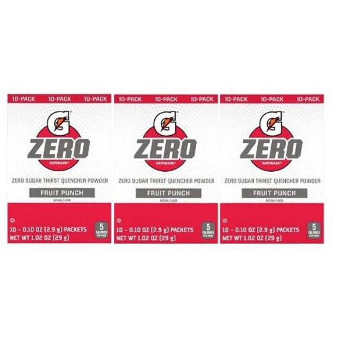 Quaker Foods & Beverages Fruit Punch Gatorade Zero Powder Glacier, Pack ...